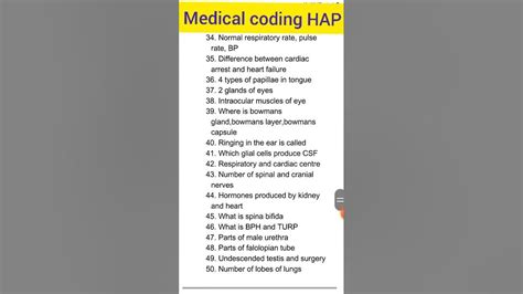 Medical Coding Interview Questions Anatomy