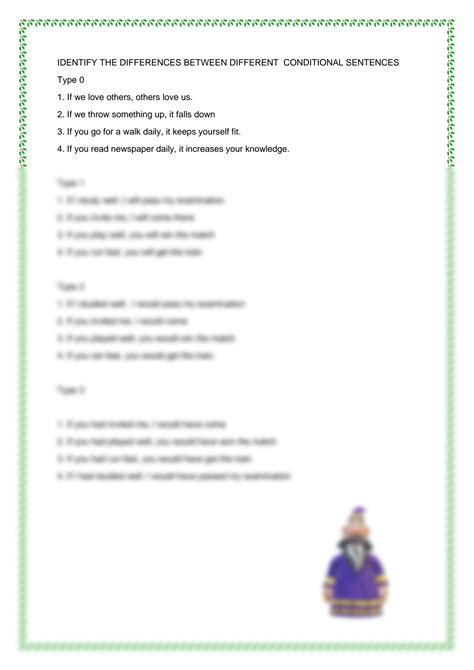 SOLUTION Identify The Differences Between Different Conditional Sentences Studypool