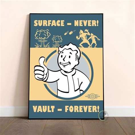 Fallout Vault Boy Poster Canvas Wall Art Rolled Canvas Print Canvas