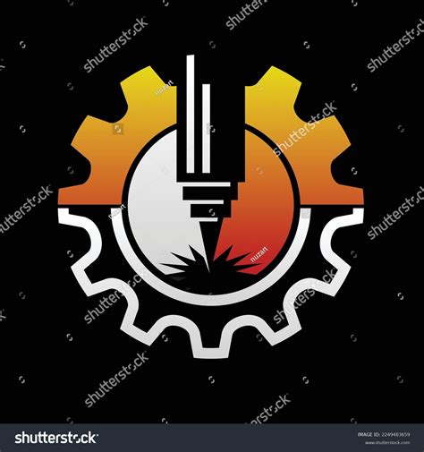 Laser Cutting Machine Logo Vector Stock Vector Royalty Free