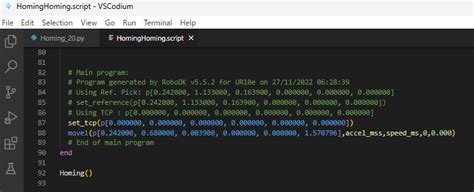 Create Script File To Run On Real Robot