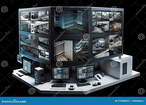 High Tech Security Camera System With Multiple Cameras And Digital