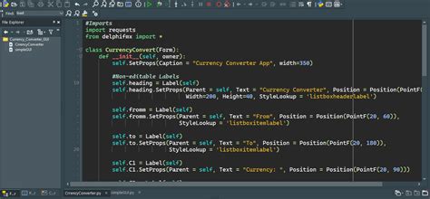 how to create a currency converter python gui app with delphifmx