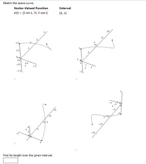 solved sketch the space curve vector valued function r t