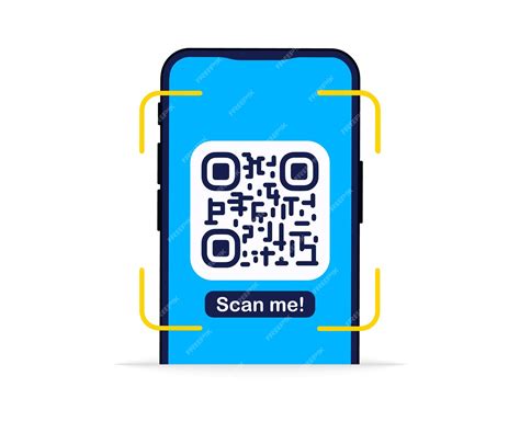 스마트폰 비접촉 결제로 Qr 코드 스캔 Qr 코드 바코드 방문 페이지 템플릿 Ui 웹 모바일 앱 배너 전단지에 사용할 수 있습니다 프리미엄 벡터