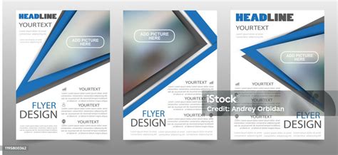 3 비즈니스 브로셔 전단지 디자인 템플릿 세트 출판 인쇄 및 프리젠 테이션에 사용할 수 있습니다 0명에 대한 스톡 벡터 아트 및 기타 이미지 Istock