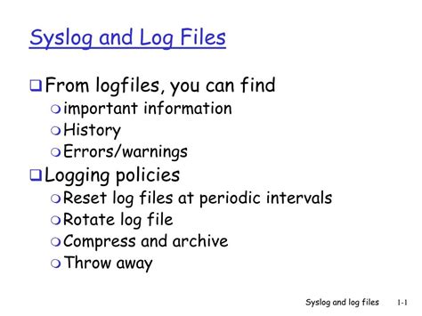 Ppt Syslog And Log Files Powerpoint Presentation Free Download Id