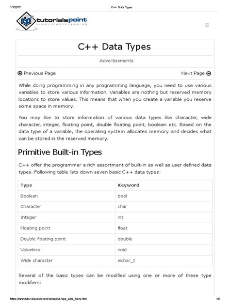 C Data Types Pdf Data Type Integer Computer Science
