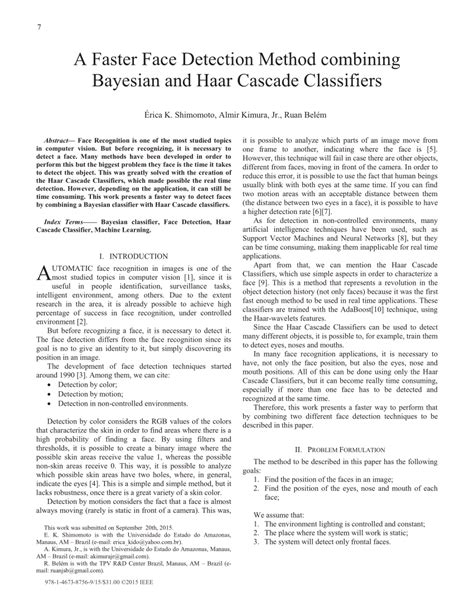 Pdf A Faster Face Detection Method Combining Bayesian And Haar