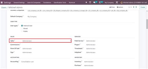 Analysis Of Odoo 16 Sales Access Rights For The Users
