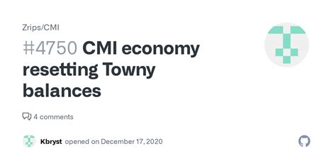 Cmi Economy Resetting Towny Balances · Issue 4750 · Zripscmi · Github