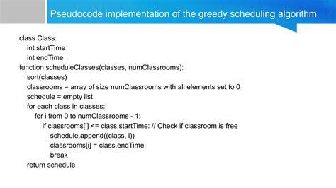A Greedy Algorithm For Class Scheduling Problemspptx