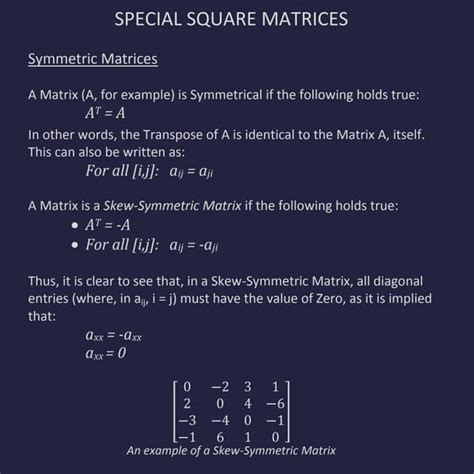 Special Square Matrices Docx Maps And Navigation