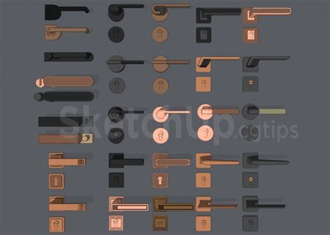 6606 Free Sketchup Door Handle Models Download