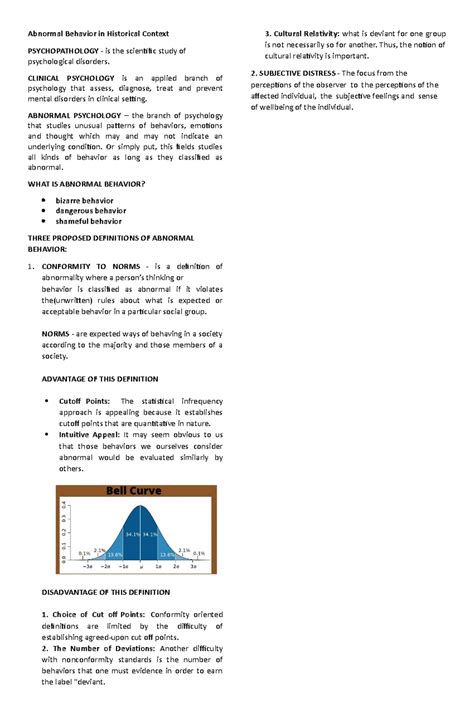 Abnormal Behavior In Historical Context Abnormal Behavior In Historical Context