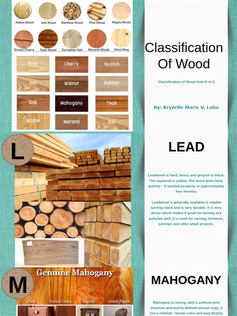 Classification Of Wood From K To Z Pdf Wood Woodworking