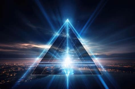 Futuristic Technology Background Triangle Geometric Generative Ai Premium Ai Generated Image