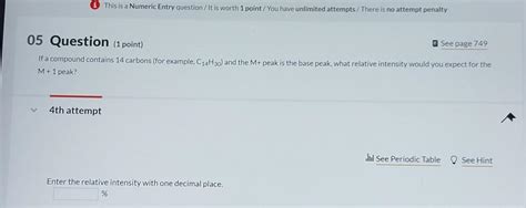 Solved 1 This Is A Numeric Entry Question It Is Worth 1