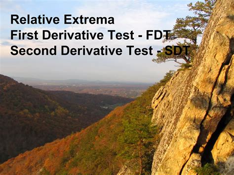 5 2 First And Second Derivative Test Ppt