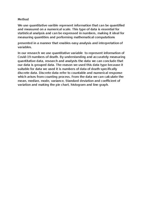 Method Method We Use Quantitative Varible Represent Information That