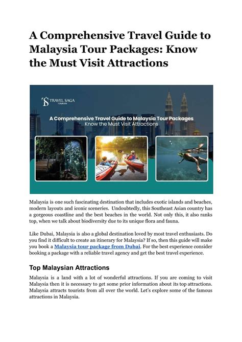PPT A Comprehensive Travel Guide To Malaysia Tour Packages Know The