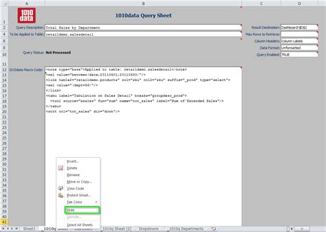 Hiding Worksheets And Locking The Workbook