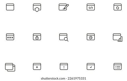 Vector Set Thin Linear 16 Icons Stock Vector Royalty Free 689392702 Shutterstock