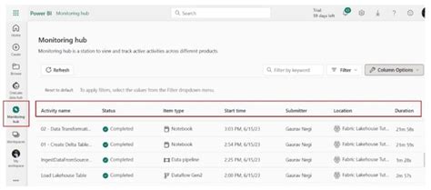 monitoring in microsoft fabric