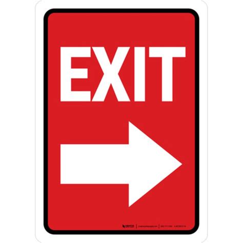 Exit Right Arrow Red Portrait Wall Sign Comprehensive Safety Signs And Labels For Every Exit Right Arrow Red Portrait Wall Sign Comprehensive Safety Signs And Labels For Every