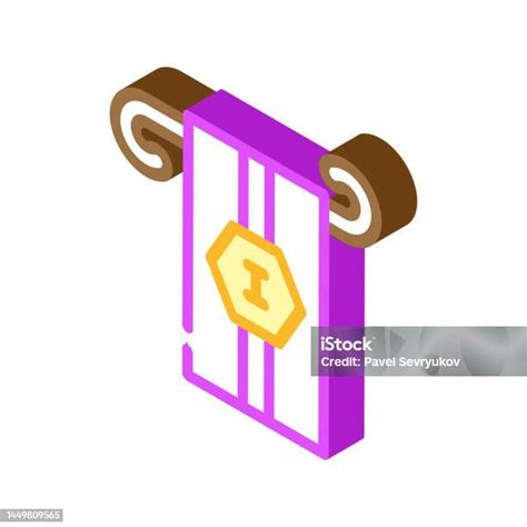 페넌트 플래그 배너 아이소메트릭 아이콘 벡터 일러스트 레이 션 0명에 대한 스톡 벡터 아트 및 기타 이미지 0명 기 기둥