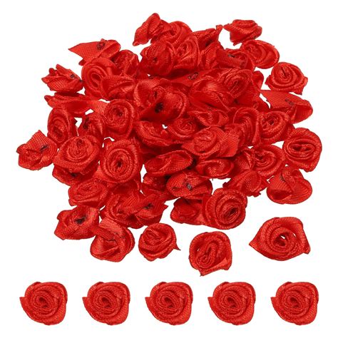 Patikil 0 6 Mini Satin Ribbon Roses 50 Pcs Tiny Fabric