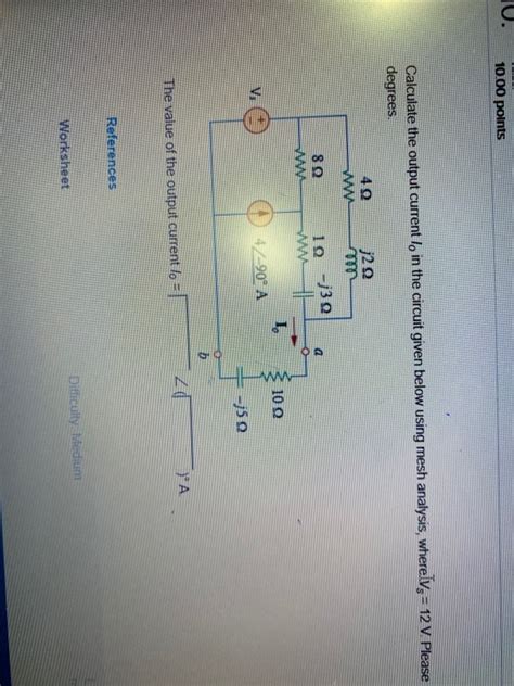 Solved 1000 Points Calculate The Output Current I In The