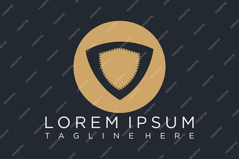Premium Vector Safety Gold Shield Logo Guard Symbol Vector Illustration
