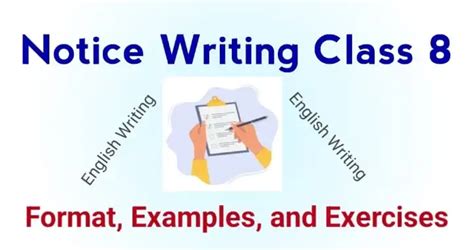 Notice Writing Class 8 Format Examples And Exercises