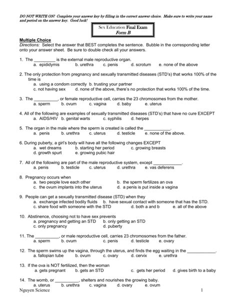 Sex Education Final Exam High Babe