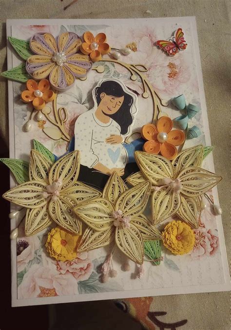 Релефна квилинг картичка за Акушер Гинеколог бебе доктор Handmasters Bg