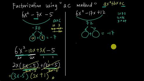 Factorization Using Ac Method Youtube