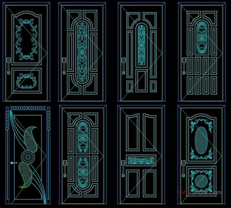 Autocad Wooden Door Blueprint