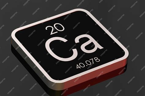 Premium Photo Calcium Element From Periodic Table On Black Square Block