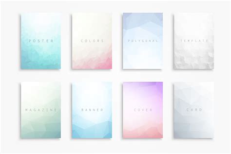 벡터 밝은 다채로운 추상 적 다각형 템플릿 포스터 플래카드 브로셔 배너 전단지 배경 등의 컬렉션 현대 그라데이션 커버 기하학적 활기찬 디자인 0명에 대한 스톡 벡터 아트 및