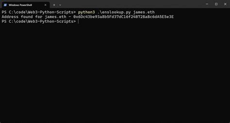 How To Lookup An ENS Name In Python JamesBachini