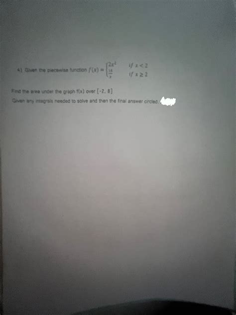 Answered 4 Given The Piecewise Function X Bartleby