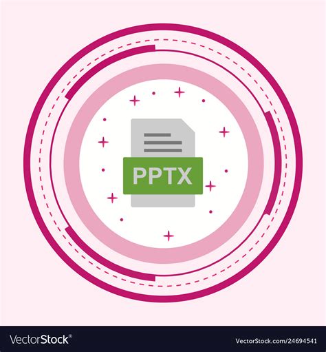 Pptx File Document Icon Royalty Free Vector Image
