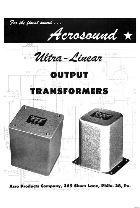 Acrosound Ultra Linear Transformers Product Guide Manual Hifi Engine Acrosound Ultra Linear Transformers Product Guide Manual Hifi Engine