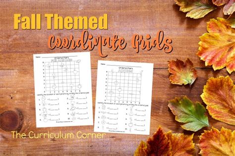 Fall Coordinate Grids The Curriculum Corner 123