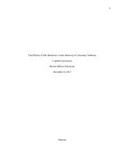 Cog Pro Lab Lab Report Docx The Effects Of Self Reference On The Memory In University