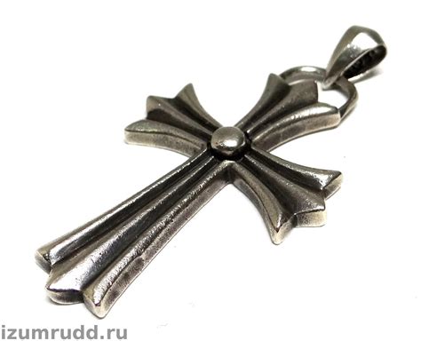 Крупный крест Chrome Hearts, серебро, оригинал
