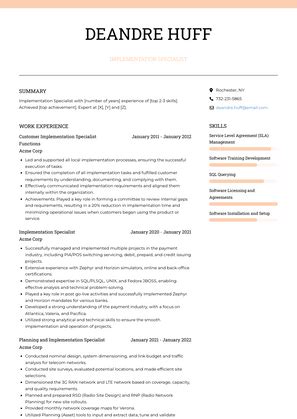 Best Implementation Specialist Resume Examples That Land Jobs
