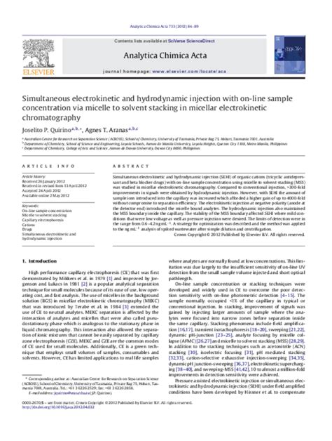 Pdf Stacking Effect Via Solvent Polarity Differences In Micellar