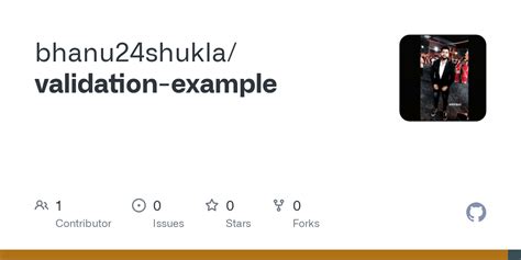 Github Bhanu24shukla Validation Example